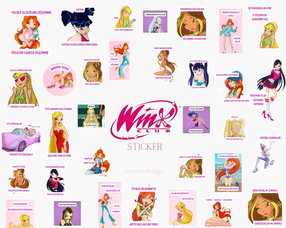 Winx Club Sticker , Winx Çıkartma , Winx Club Meme, Printable Sticker ...