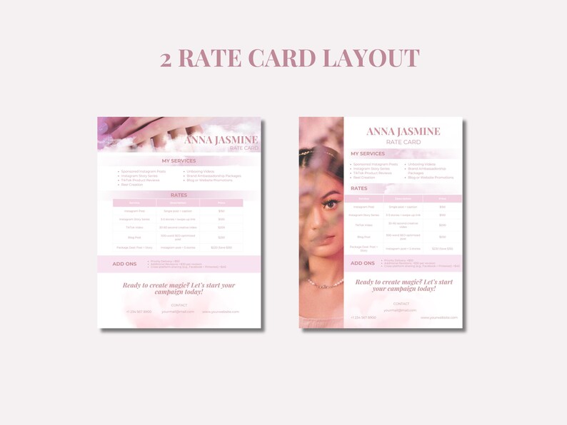 Media Kit Template Canva for Content Creators, Influencers, Youtube ...