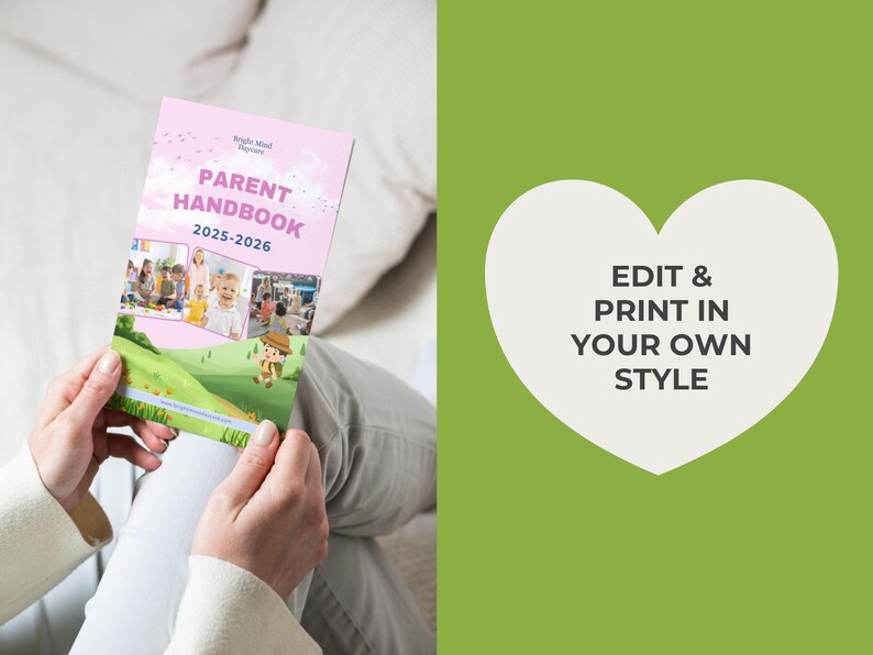 Childcare Parent Handbook & Welcome Packet Design, Daycare Center ...