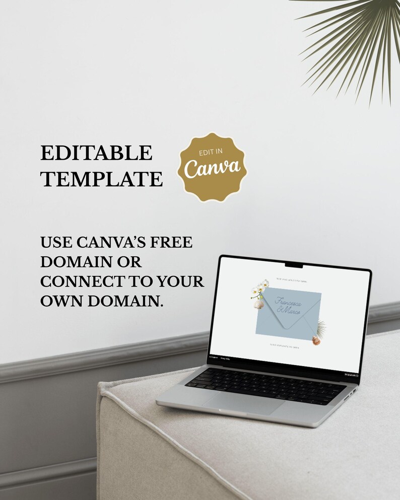 Coastal Tropical Wedding Website | Soft Blue Beach Wedding Invitation ...