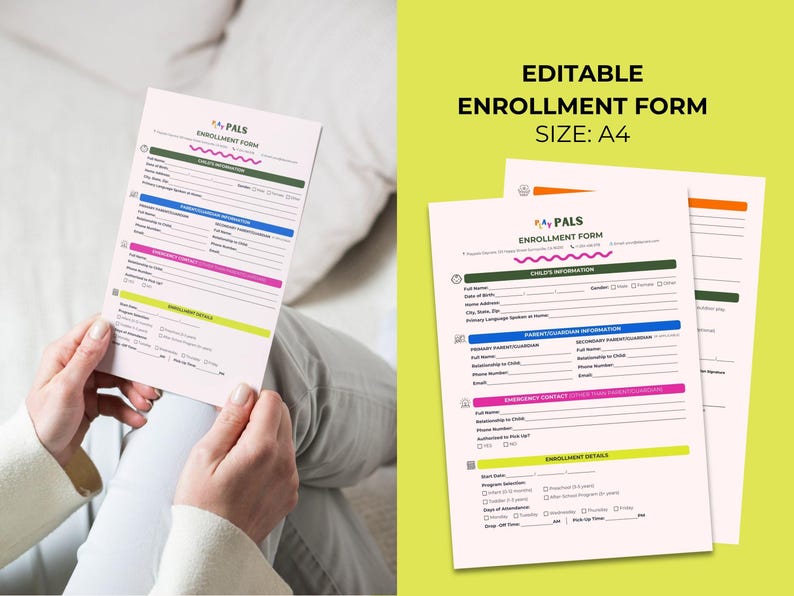 Daycare Center Canva One Page Website Template. Playful Preschool Site ...