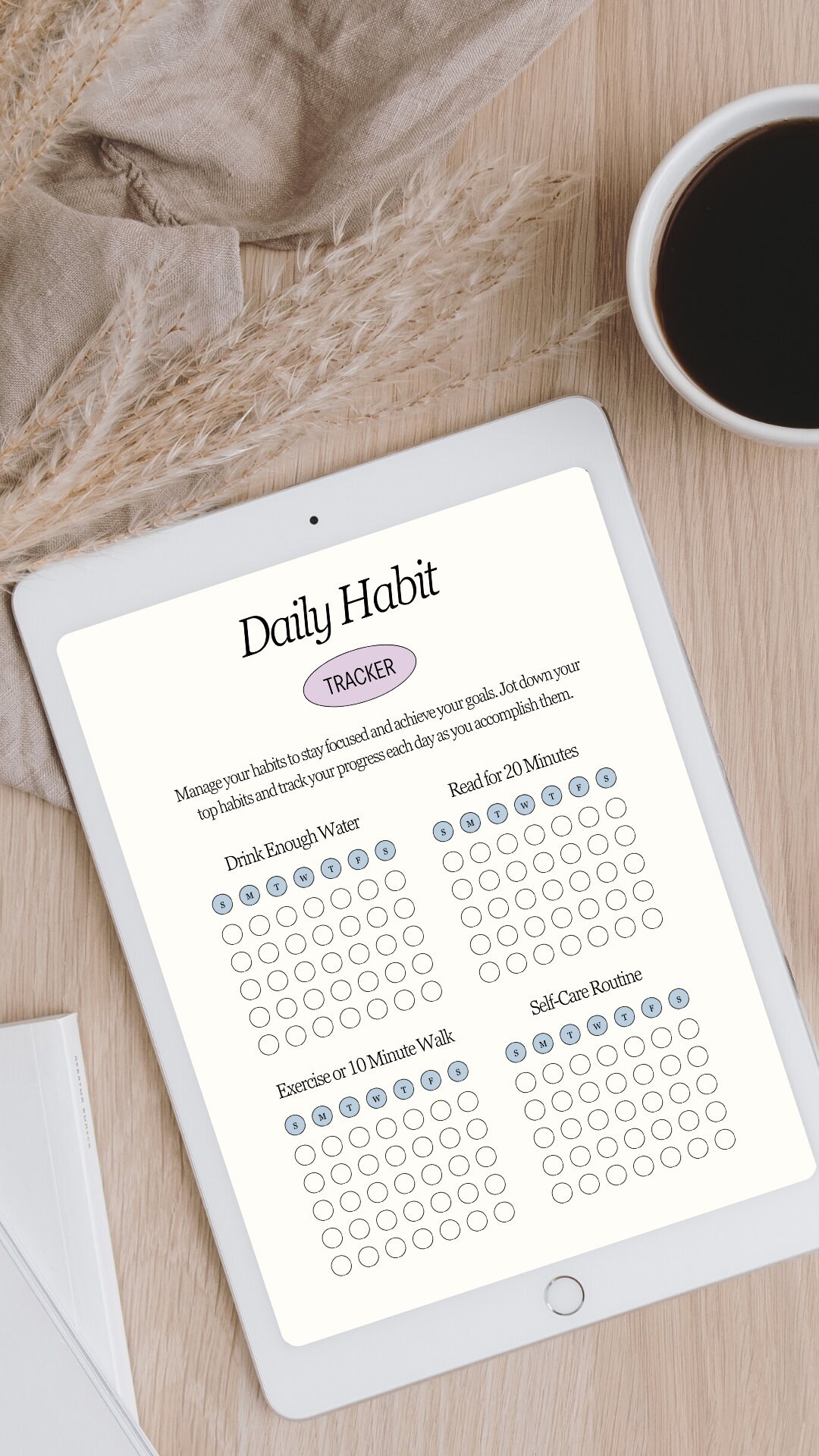 Printable Daily Habit Tracker, Daily Habit Planner Digital Download ...