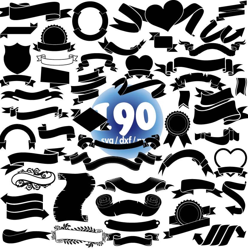Ribbon Svg Bundle, Banner Svg, Ribbon Svg, Ribbon Banner Svg, Banners ...