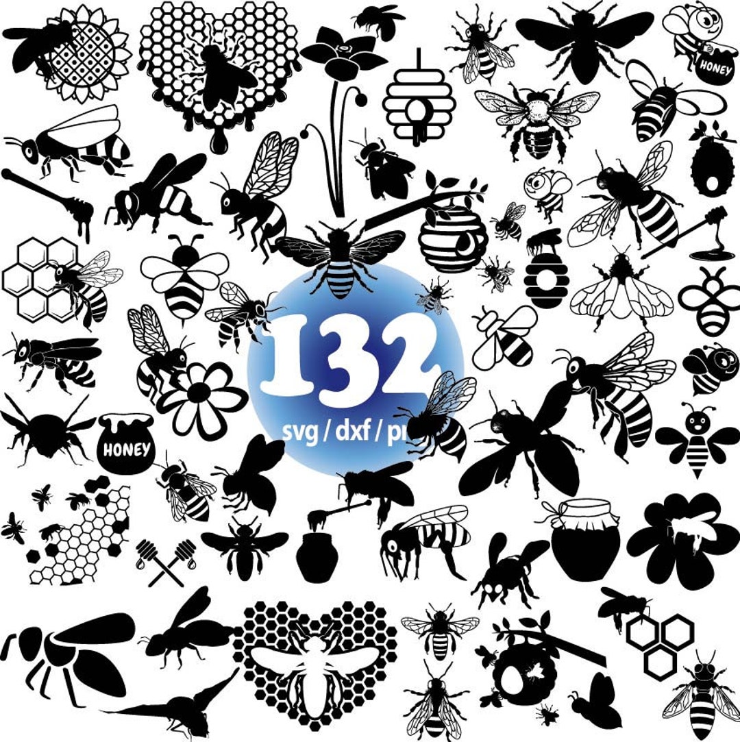 Bee Svg Bundle, Bee Hive Svg, Bee Svg, Honeycomb Svg, Be Hand Drawn Svg ...
