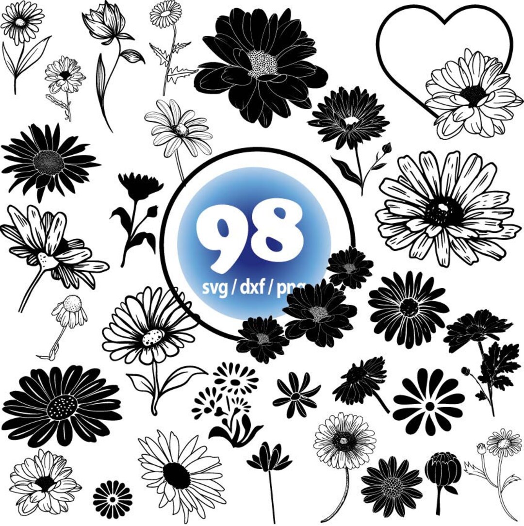 Daisy Svg Bundle, Daisy Svg, Daisy Flower Svg, Wildflower Svg ...