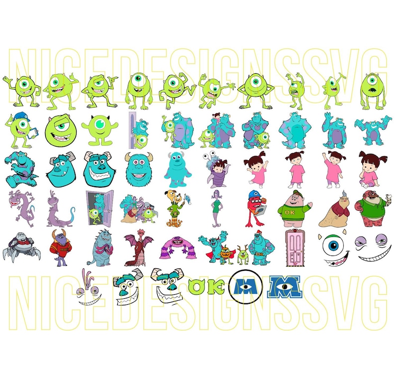 Monsters Svg Bundle, Monsters Birthday Family Svg, Monster Friends Svg ...