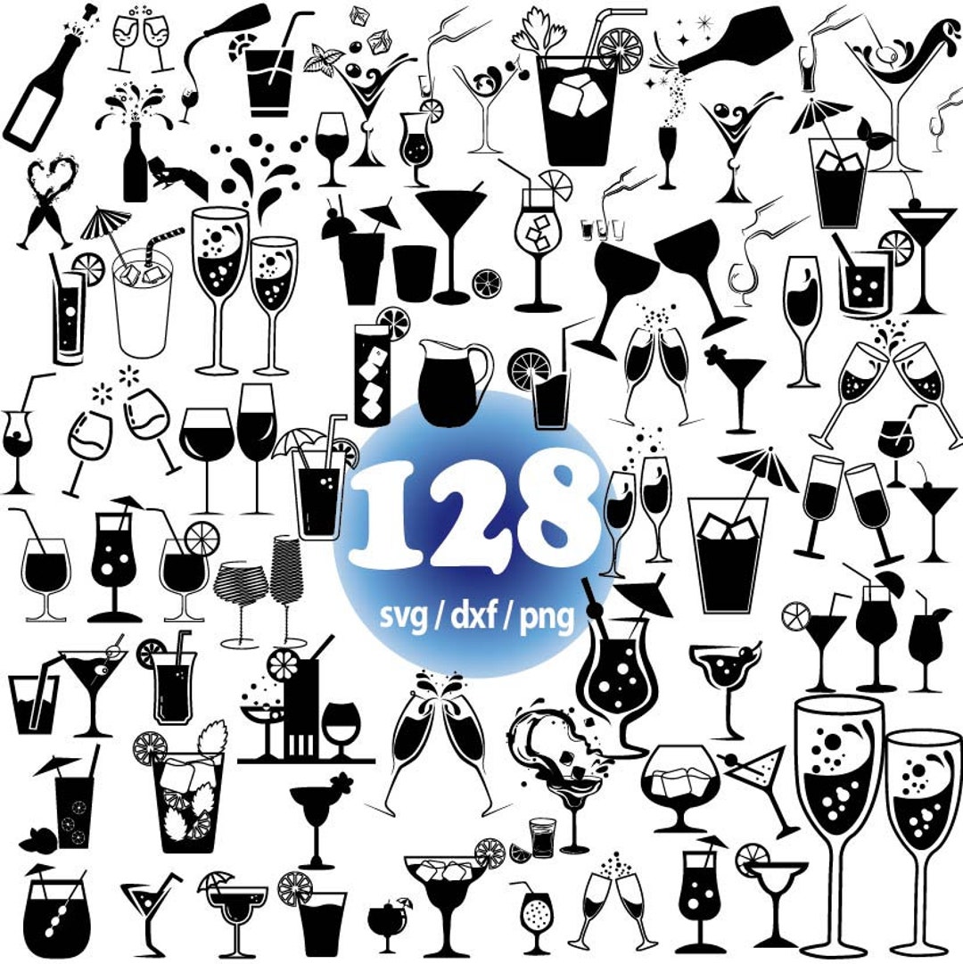 Drinks Svg, Cocktail Svg, Alcohol Svg Bundle, Shot Glass Svg, Cocktail ...