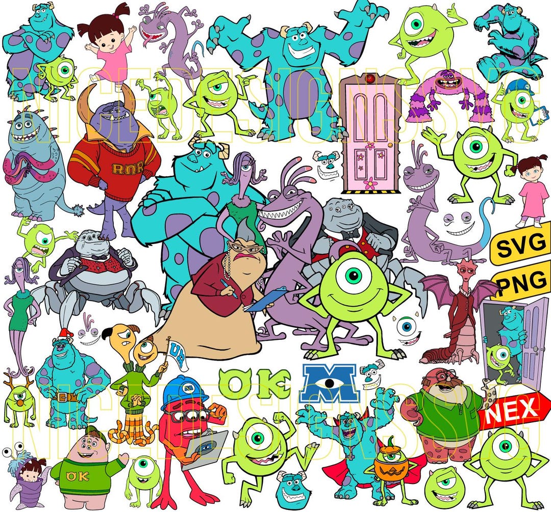 Monsters Svg Bundle, Monsters Birthday Family Svg, Monster Friends Svg ...