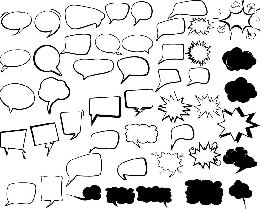 Comic Style Action Bubbles Svg, Comiccartoon Style Svg, Birthday Svg ...