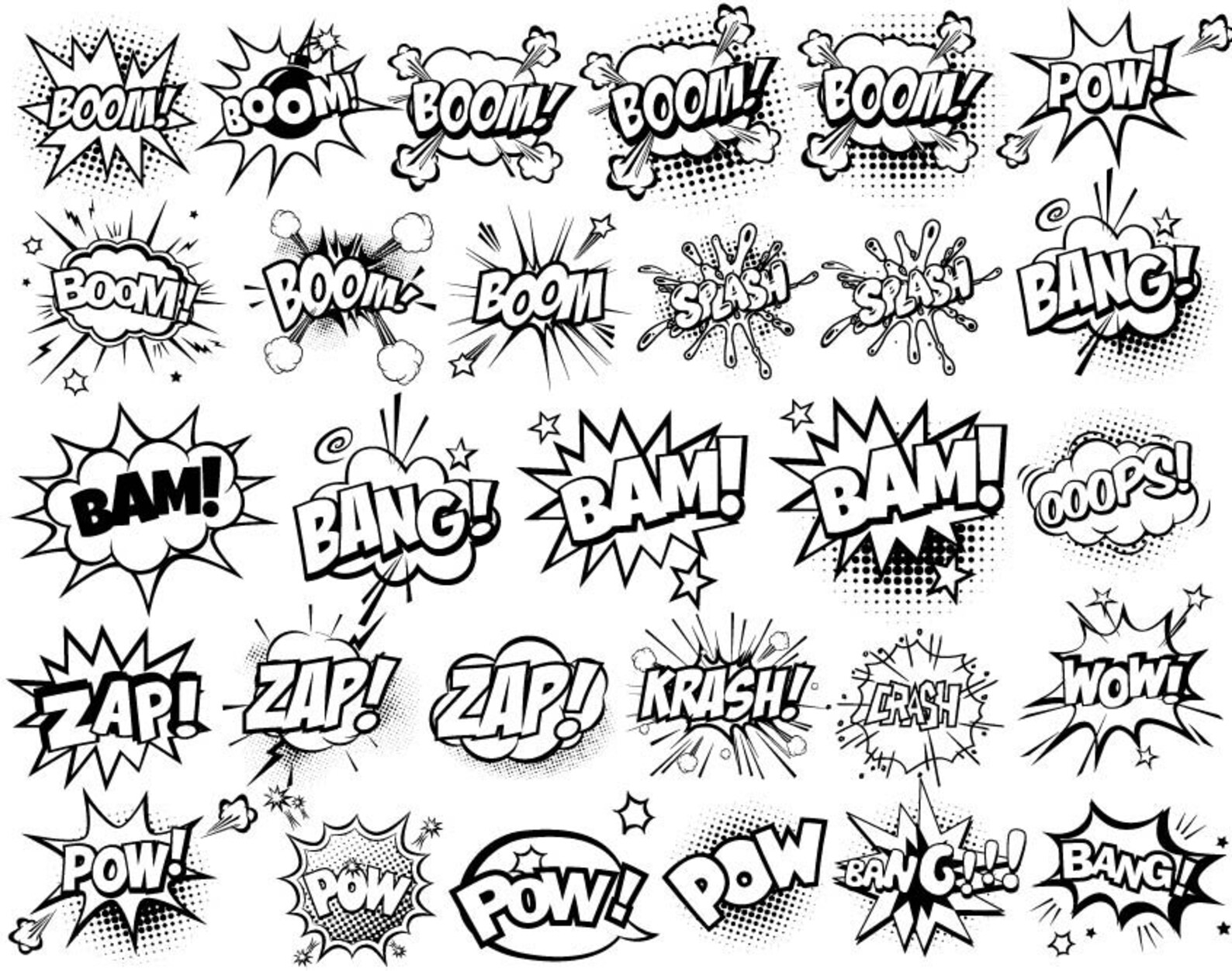 Comic Book Svg, Comic Book Svg Bundle, Superhero Speech Bubble, Cartoon ...