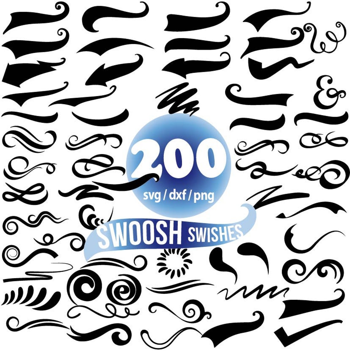 Swoosh Swishes Svg, Swoosh Svg, Text Tails Svg, Divider Svg, Font Tails ...