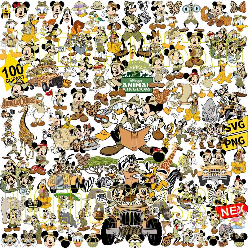 Safari Mouse Friends - Etsy