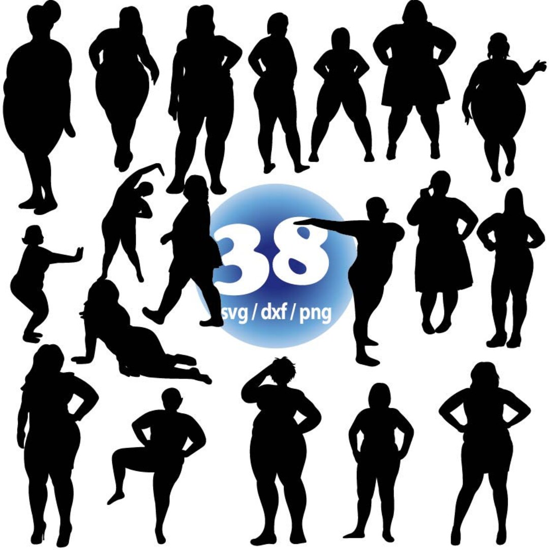 Fashion Model Svg, Plus Size Girls Svg, Fullbody Svg, Plus Size Girl ...