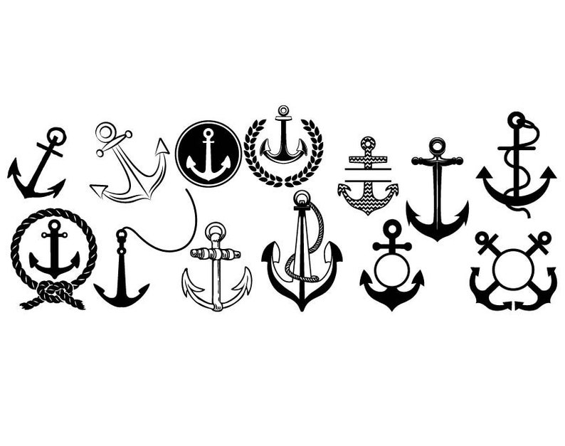 Anchor Svg Bundle, Split Anchor Rope Svg, Anchor Frame Svg, Anchor ...