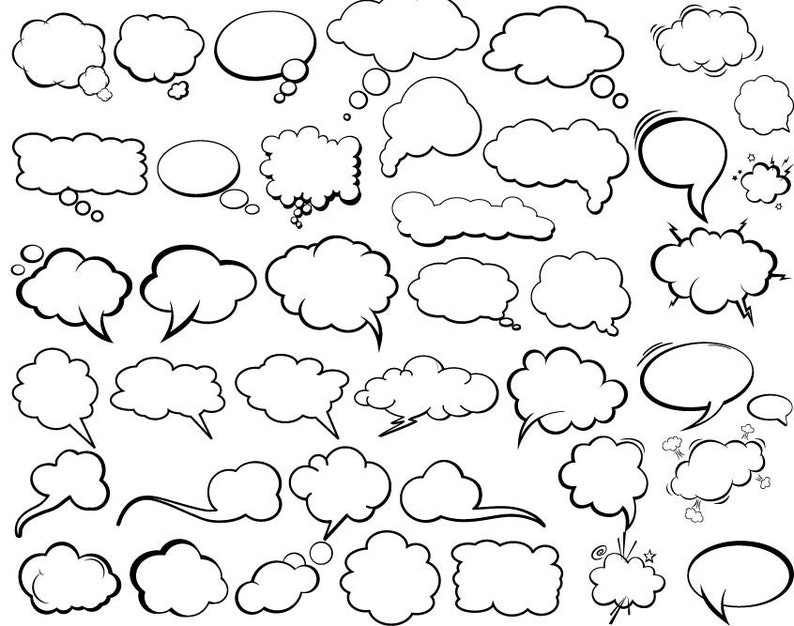 Comic Style Action Bubbles Svg, Comiccartoon Style Svg, Birthday Svg ...