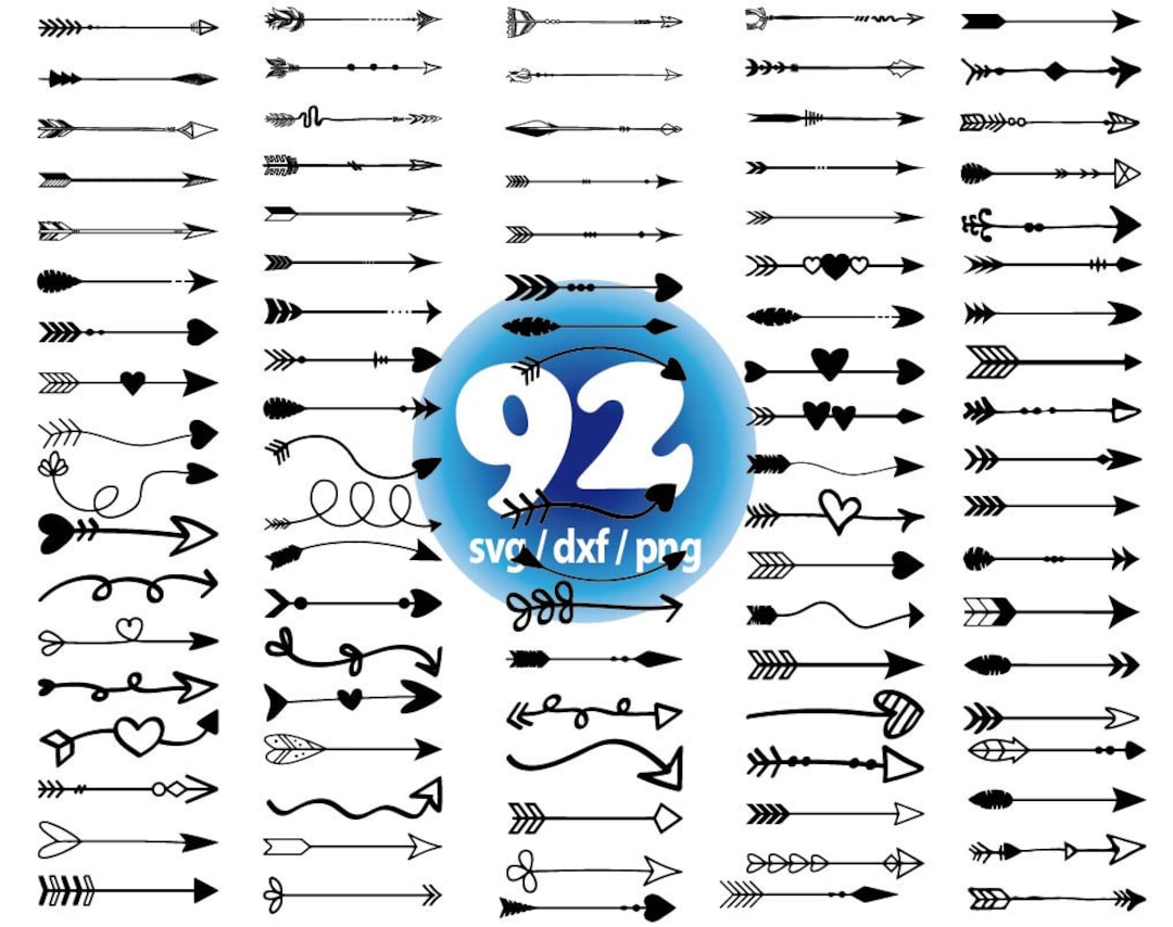 Arrows Svg Png Bundle, Arrows Png, Arrow Silhouette Svg Bundle, Right ...