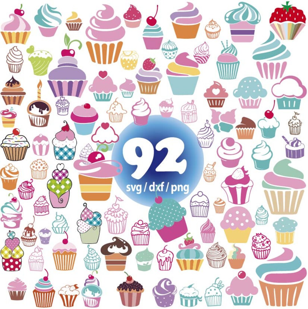 Cupcake SVG Bundle, Cupcake Svg, Muffin Svg, Birthday Cupcake Svg ...