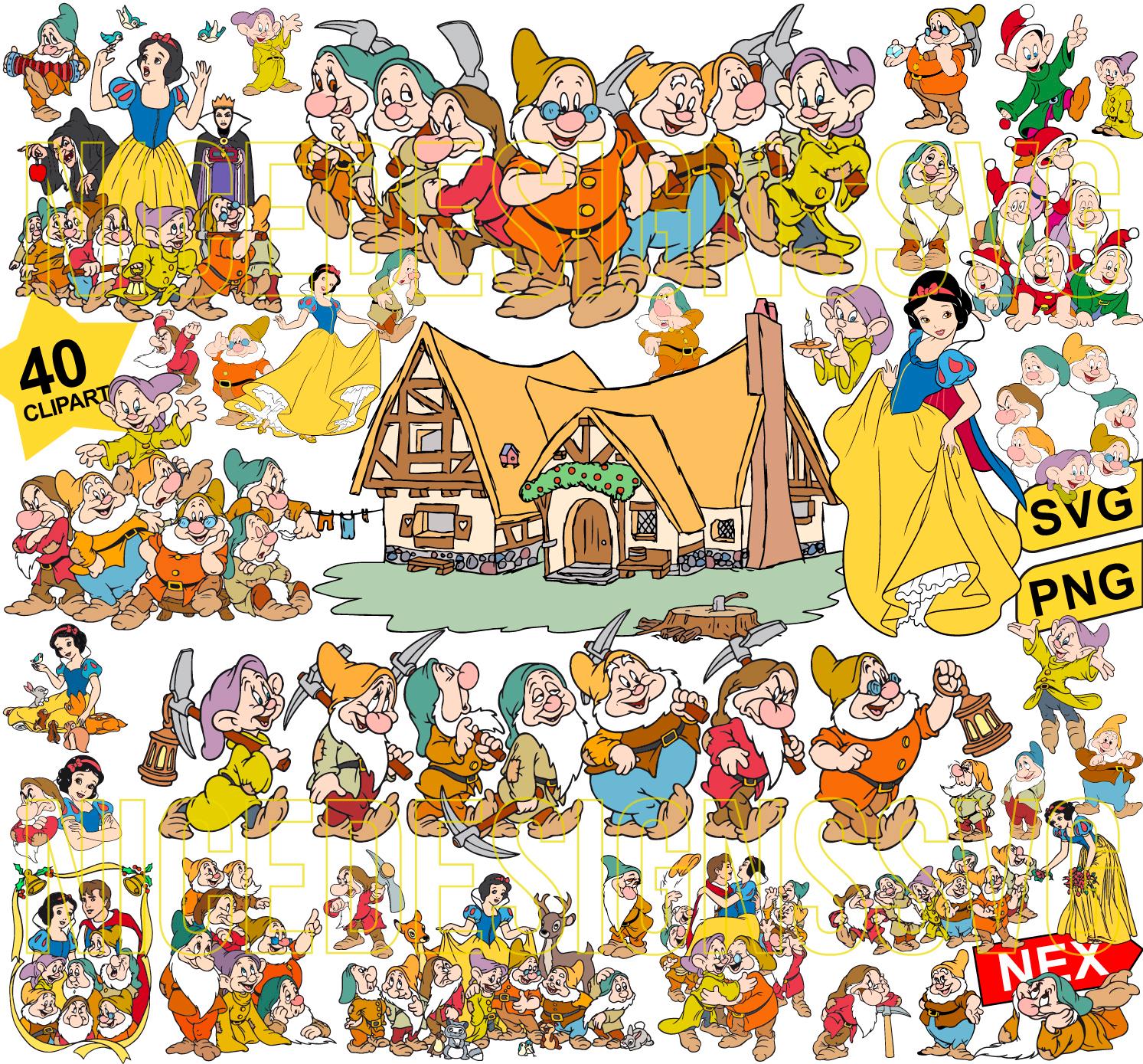 Dwarfs Svg Png Bundle, Fairytale Characters Svg, Family Trip Svg ...