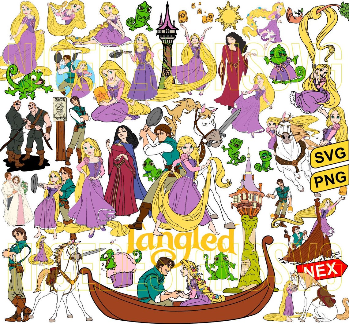 Princess Svg, Princess and Lanterns Svg, Lost Princess Svg, Chameleon ...