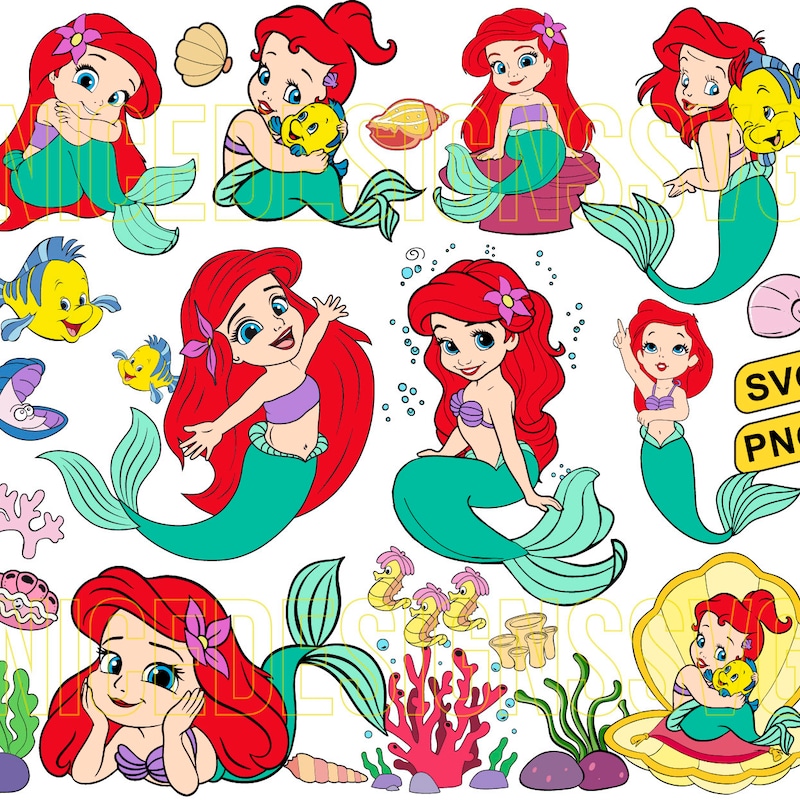 Little Mermaid Faces - Etsy