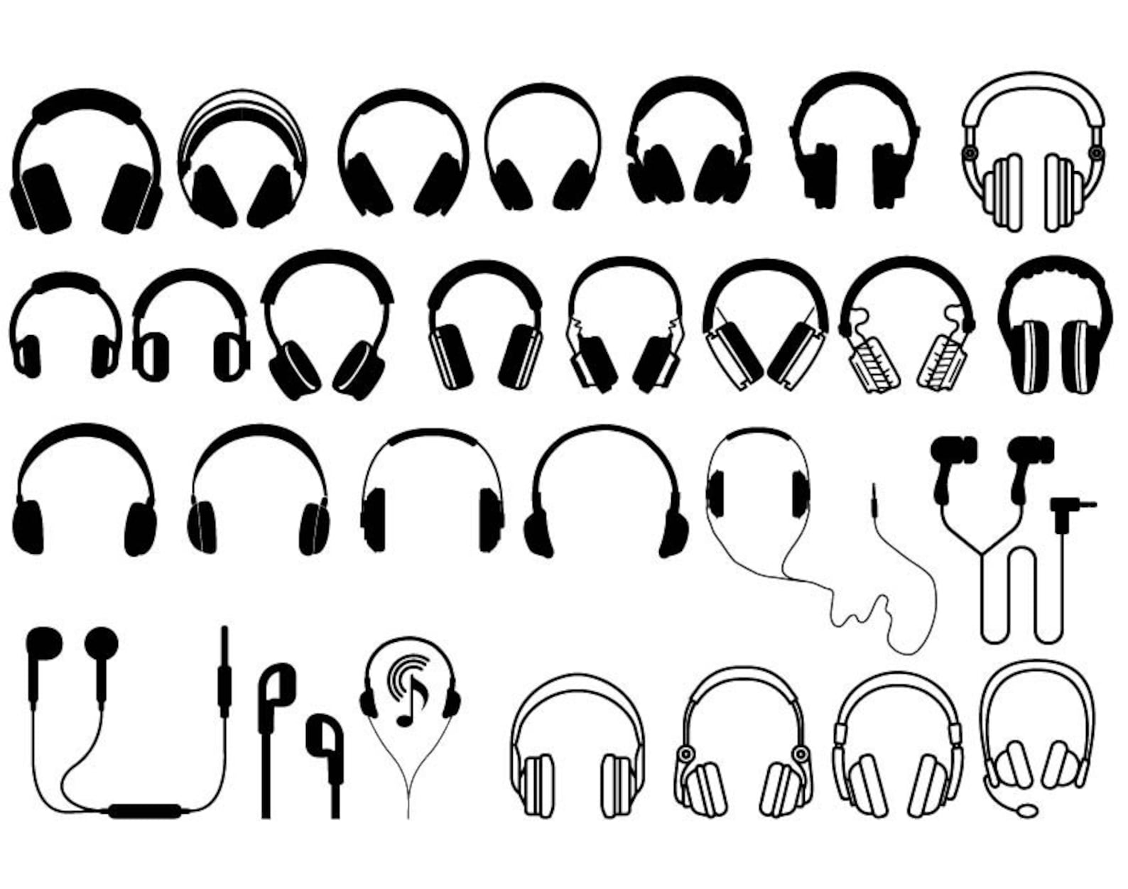 Headphone Svg Bundle, Headphones Svg, Headset Svg, DJ Svg, Music Svg ...
