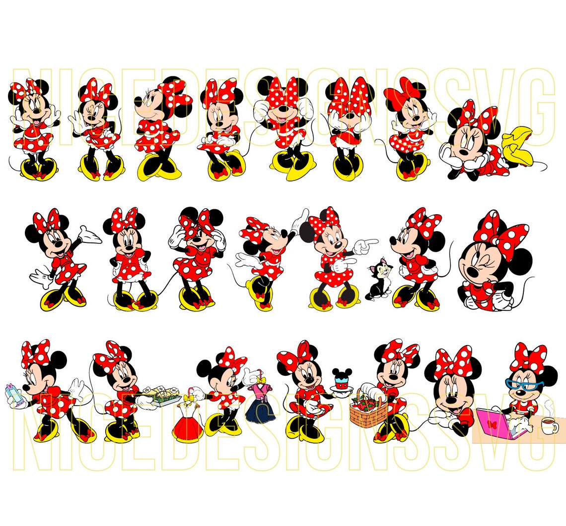 Red Dress Polka Dots Svg Png Bundle, Red Mouse Svg Png, Polkadots Svg ...