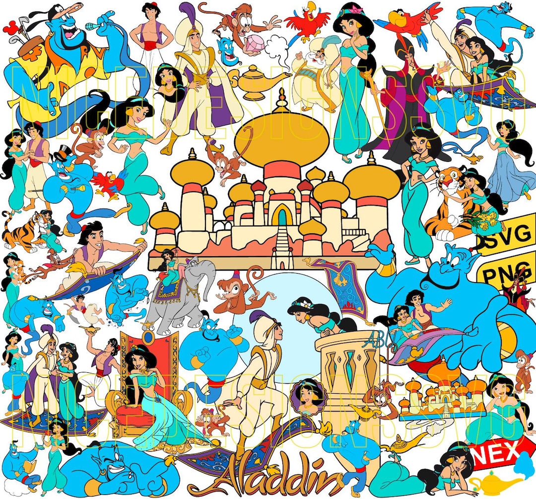 Arabian Prince Svg, Aladdin Bundle Svg Png, Classic Characters Svg ...