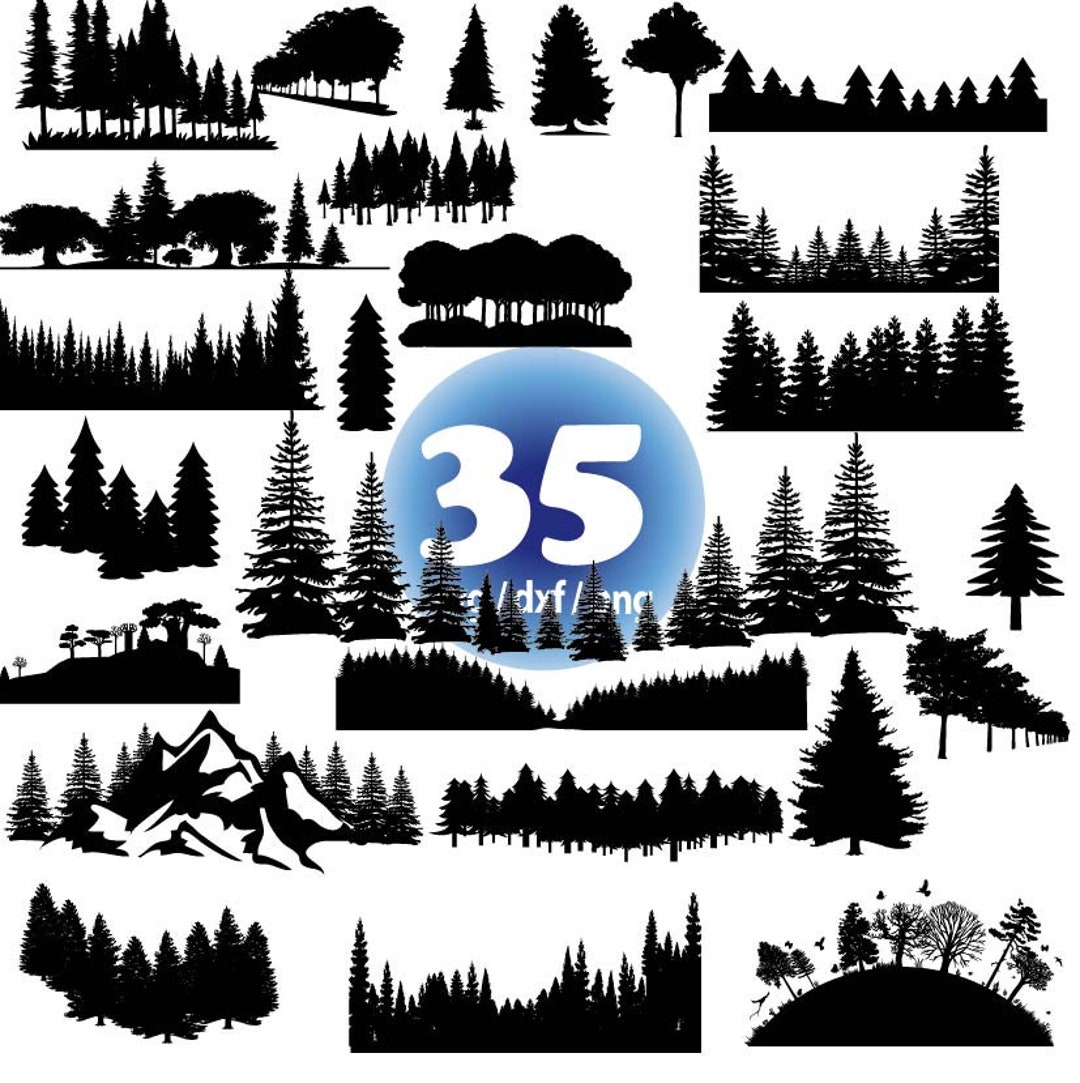 Forest Svg Bundle, Forest Svg, Tree Svg, Forest Clipart, Forest ...