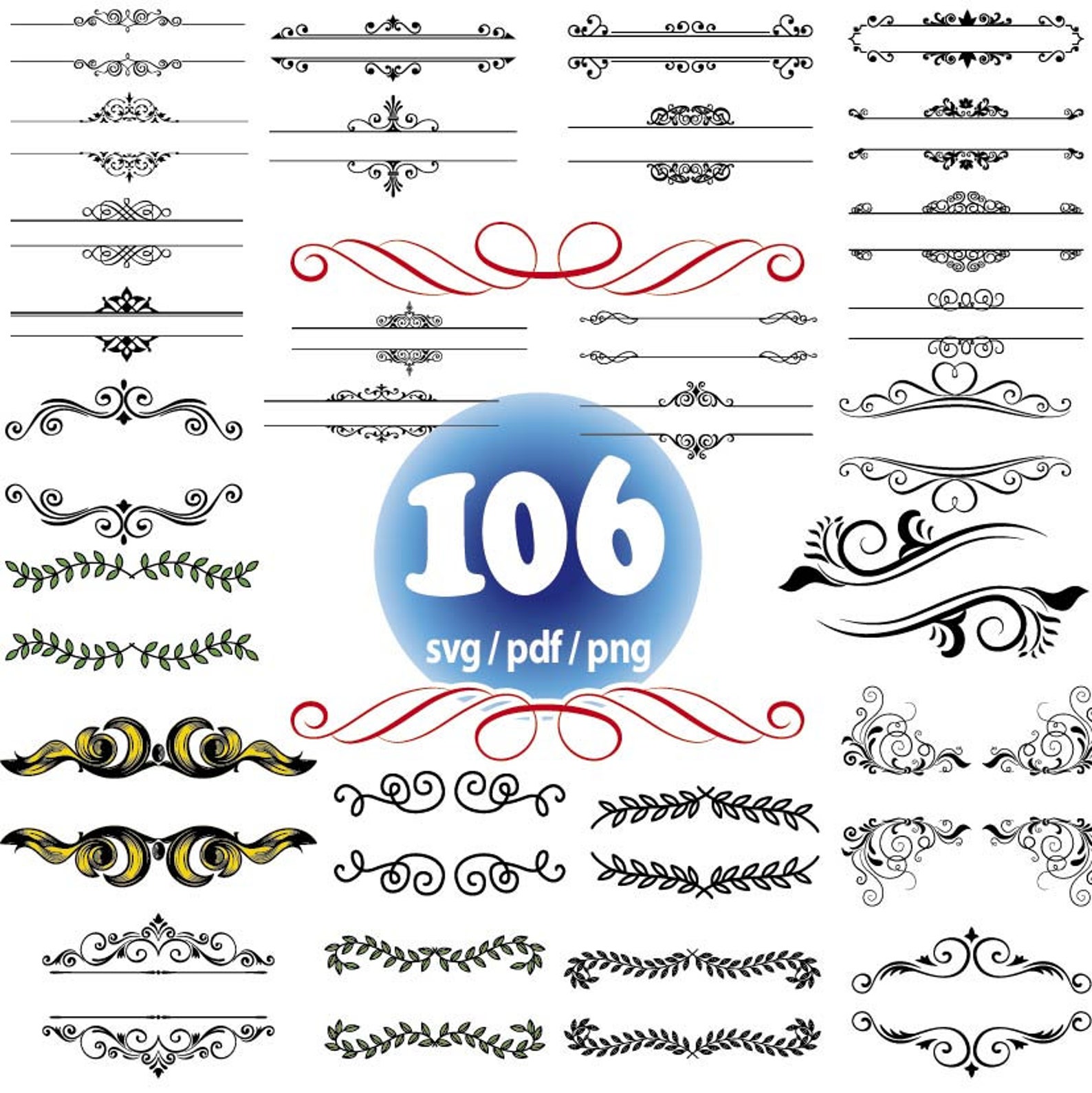 Mailbox Decal Svg Bundle,text Divider Svg, Dividers Borders Svg, Text ...