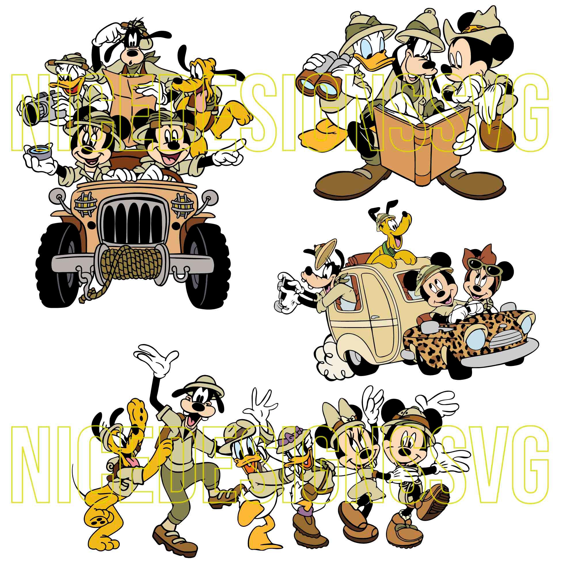 Bundle Safari Mouse and Friends Svg Png, Safari Cartoon Characters ...