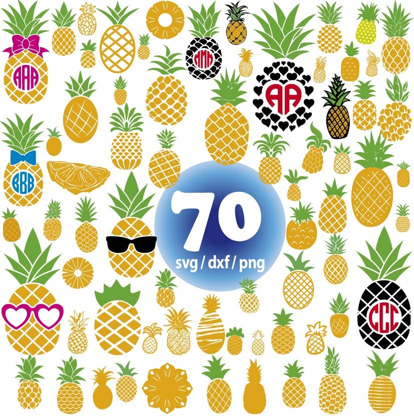 Pineapple Svg Bundle, Pineapple Svg, Summer Svg, Fruit Svg, Pineapple ...