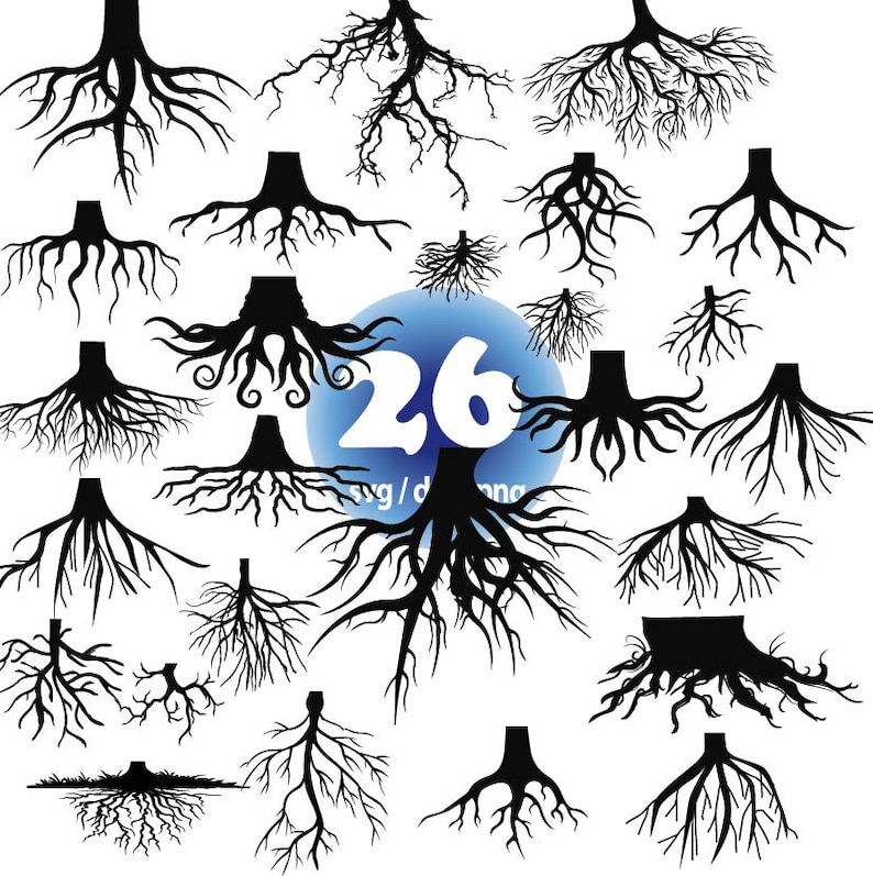 Roots Svg Bundle, Roots Svg, Roots Silhouette Svg, Tree Roots Svg ...