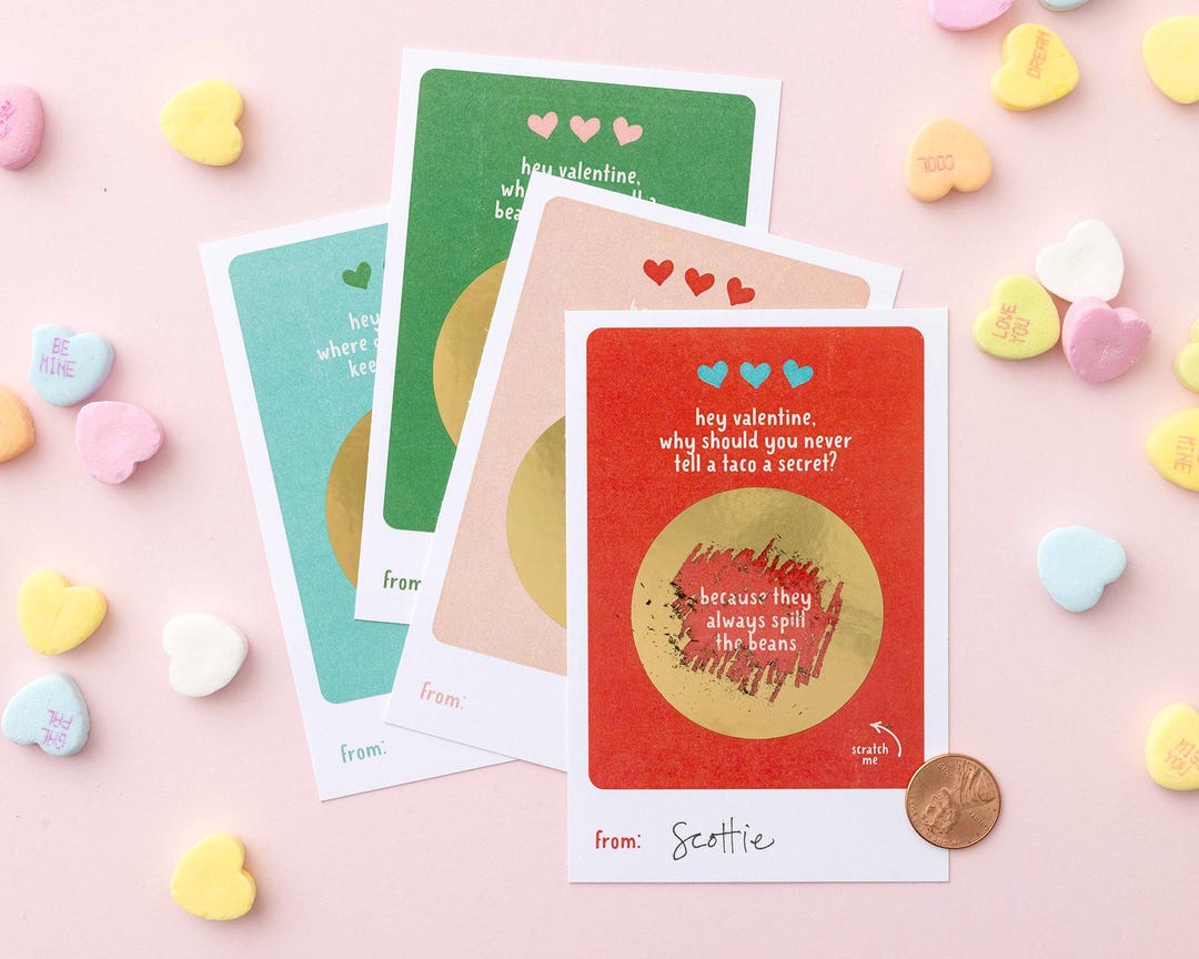Scratch-off Joke Valentine Cards for Kids | Printable DIY for Classroom ...