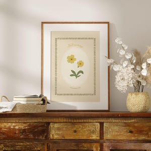 February PRIMROSE Birth Month Flower Printable | Vintage Art Print ...