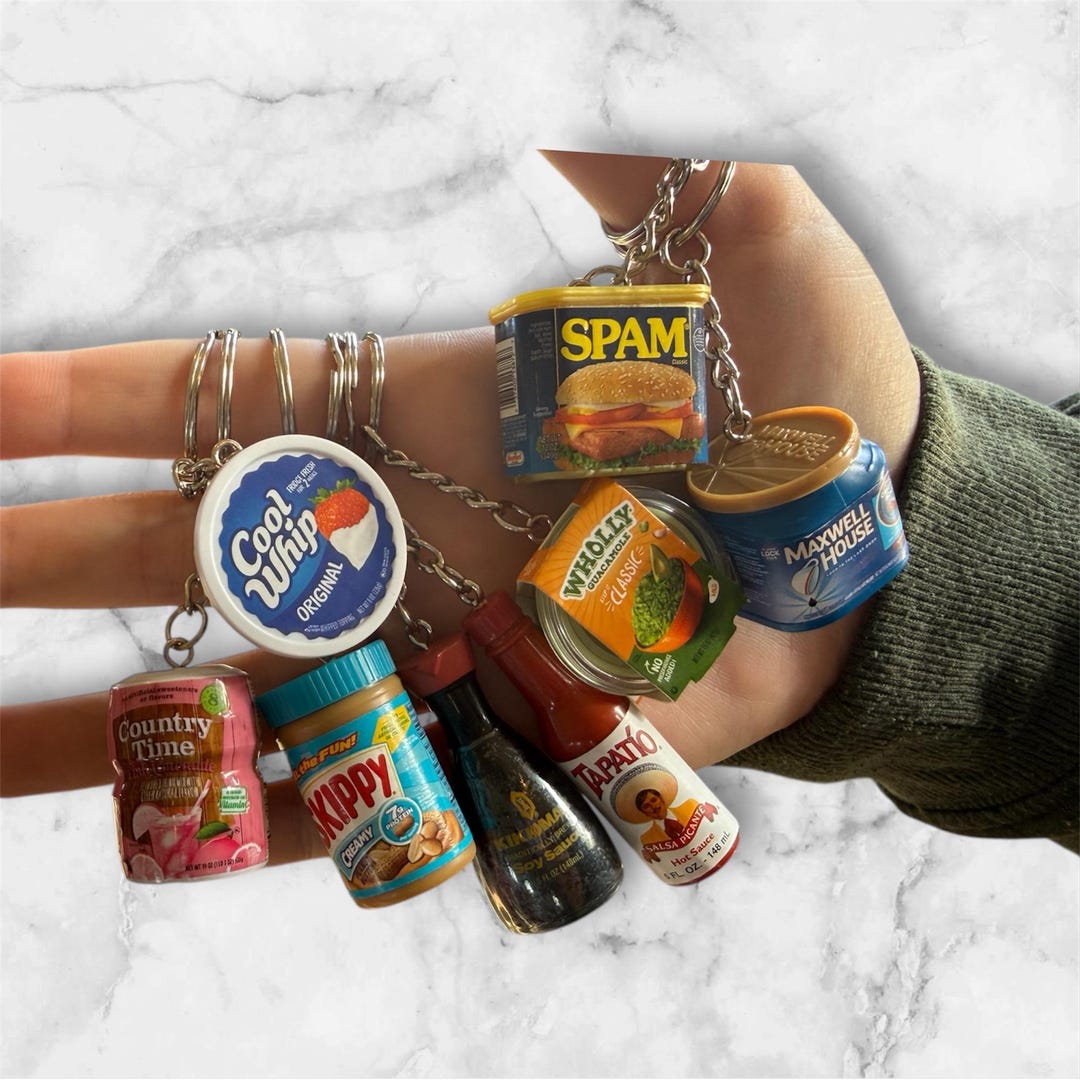 Mini Food Keychains Mini Brand Keychain Gag Gift Knick Knack Pizza Hut ...