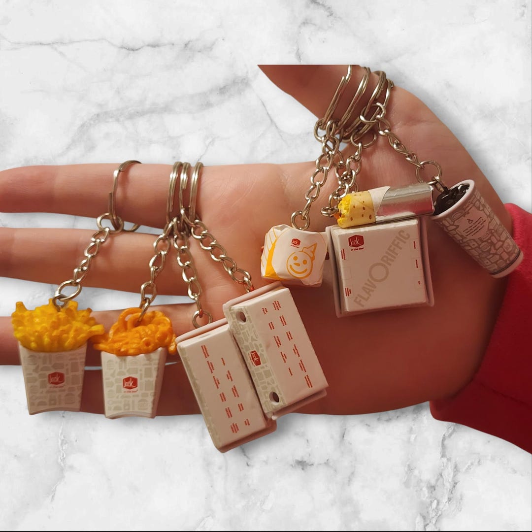 Mini Food Keychains Mini Brand Keychain Gag Gift Knick Knack Pizza Hut ...