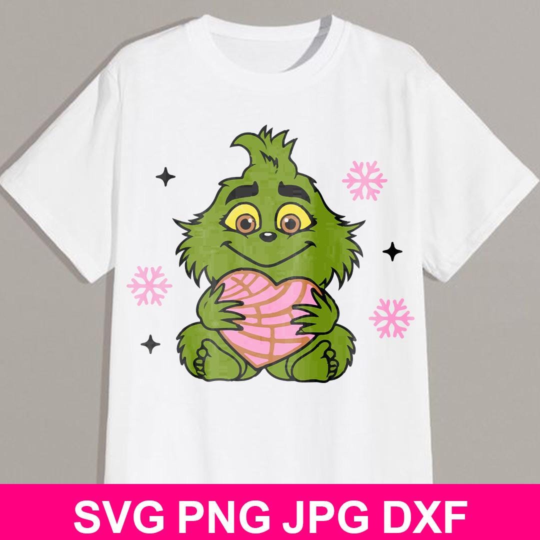 Baby Grinch Pan Dulce Svg, Christmas Svg, Merry Grinchmas Svg, Concha ...
