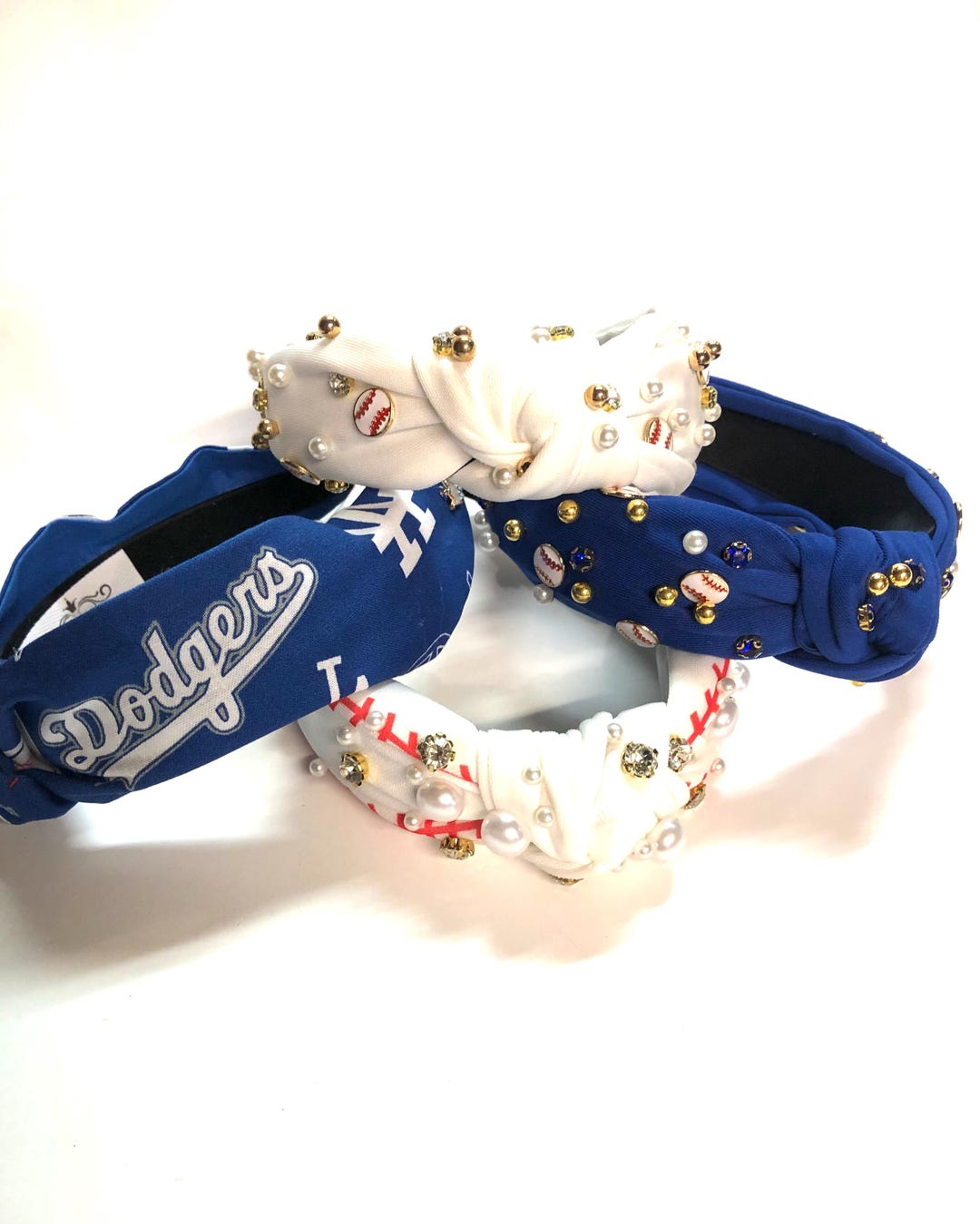 LA Dodgers Knotted Headbands/dodgers Knot Headbands/baseball Season/mbl ...