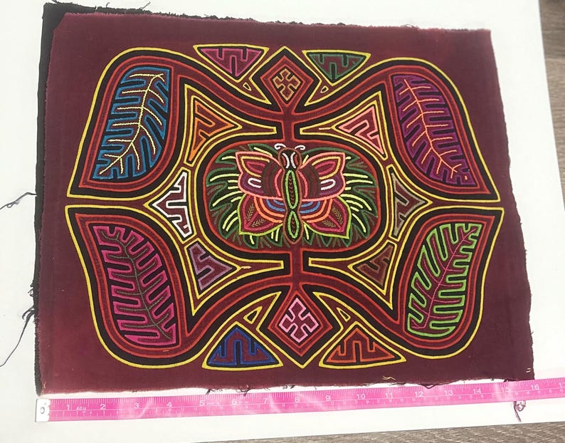 Tapestry Art Set. Molas From Panama. Handmade. Indigenous. Butterflies ...