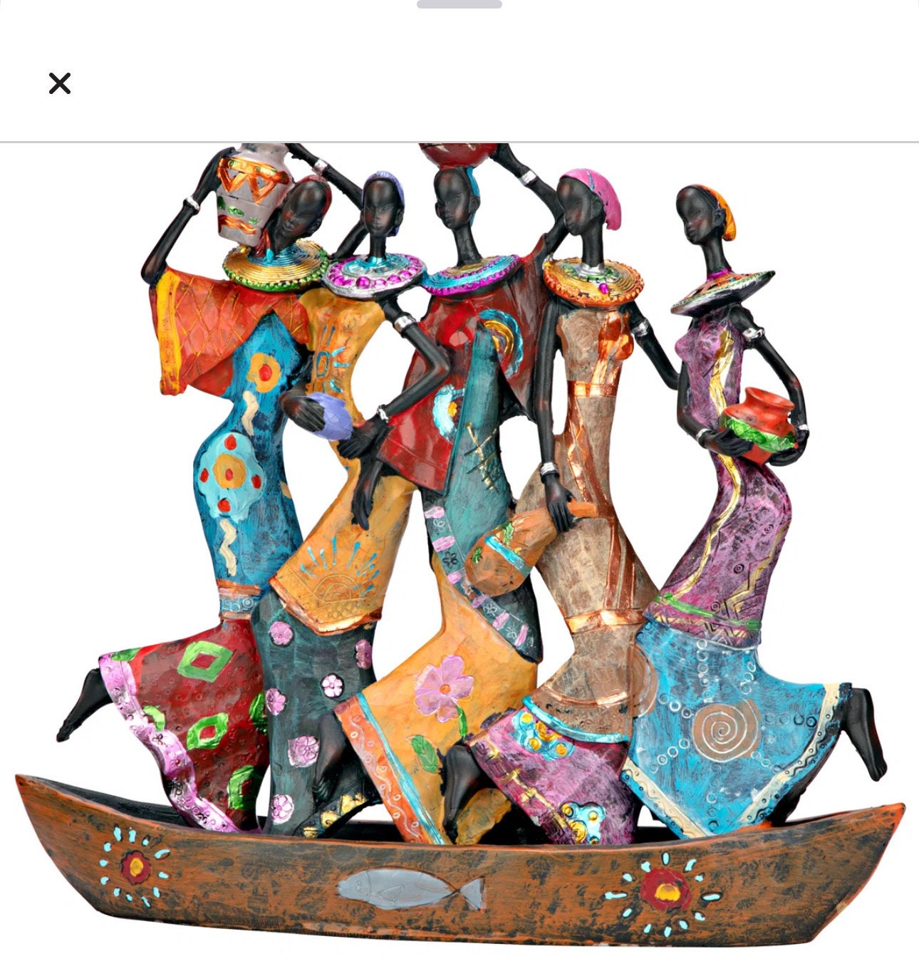 Tribal Figurine, Water Carriers of Ghana Sculpture, Cultural Art Pieces ...