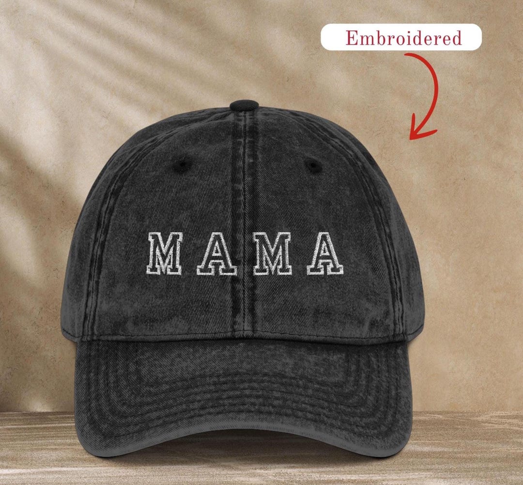 MAMA Varsity Embroidered Vintage Cap Mom Hat Mother's Day Gift Baseball ...