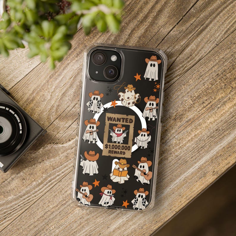 Cute Western Ghosts Halloween iPhone Magnetic Clear Impact Case iPhone ...