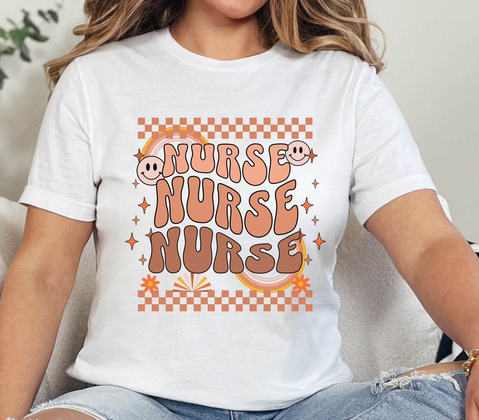 Neutral Nurse Outfit Retro Nurse Shirt Nurse Party Groovy Tshirt New ...