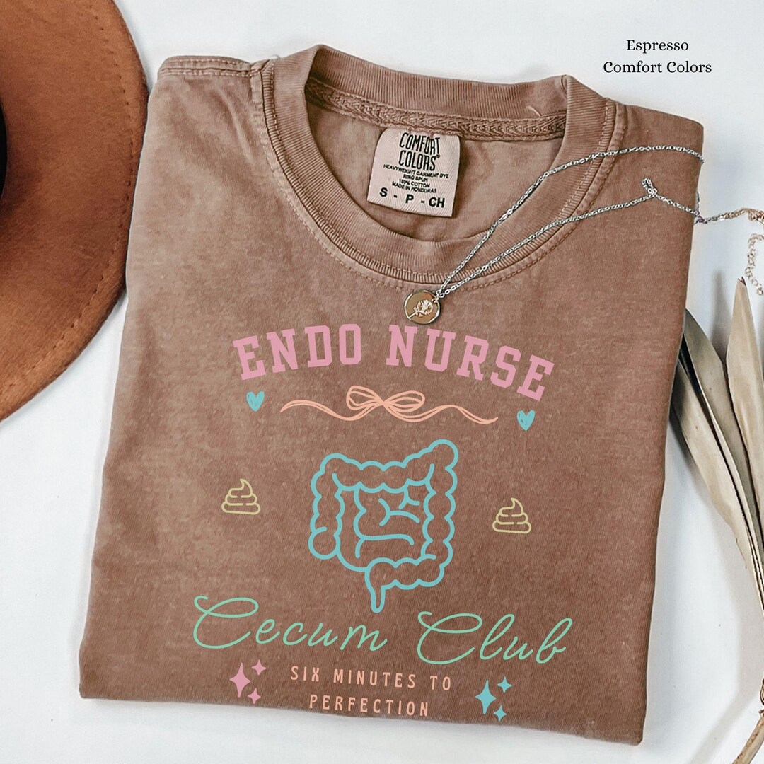 Comfort Colors Endo Nurse Cecum Club Shirt Funny Endoscopy Nurse Tshirt ...