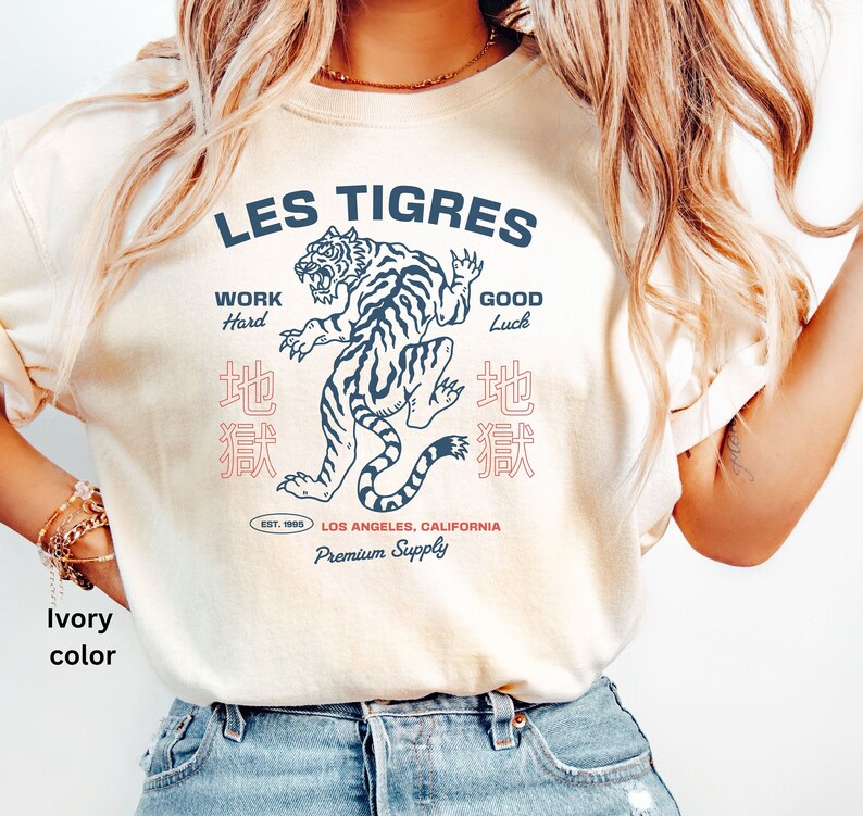 Les Tigres French Asian Streetwear Tiger Shirt Tiger Unisex Tshirt ...