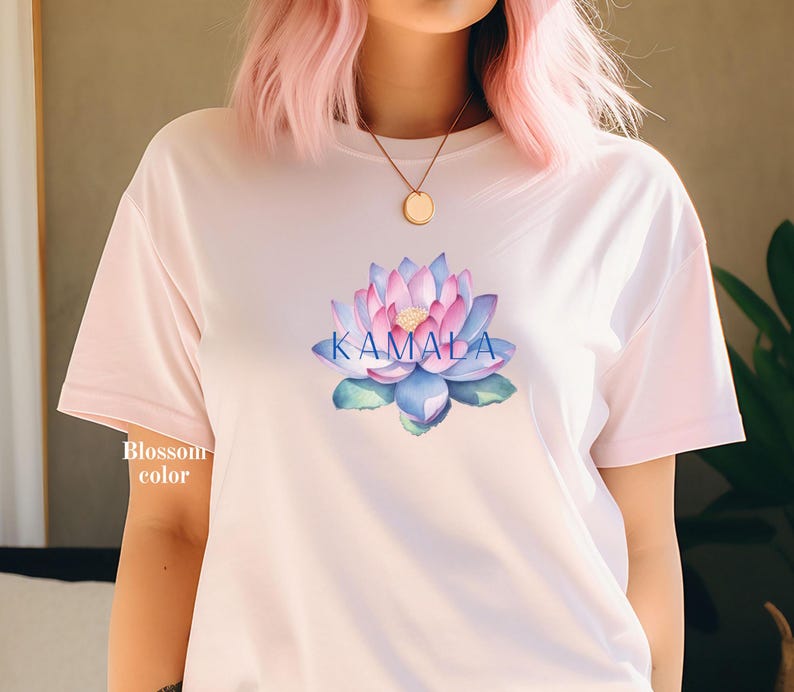 Kamala Lotus Watercolor Botanical 2024 Shirt Presidential Election ...