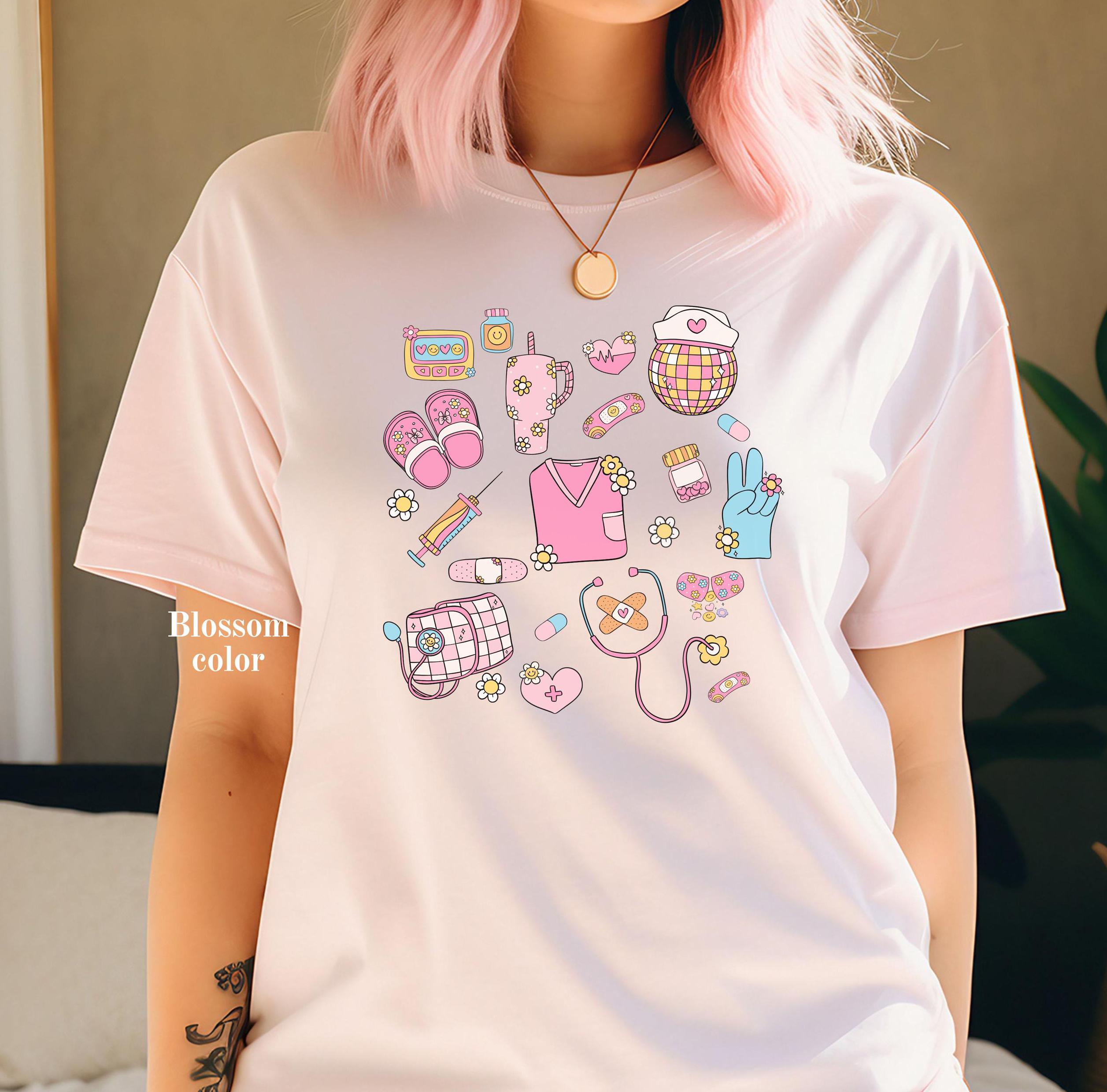 Nurse Life Shirt Disco Pink Nursing Comfort Colors® Trendy Gift for New ...