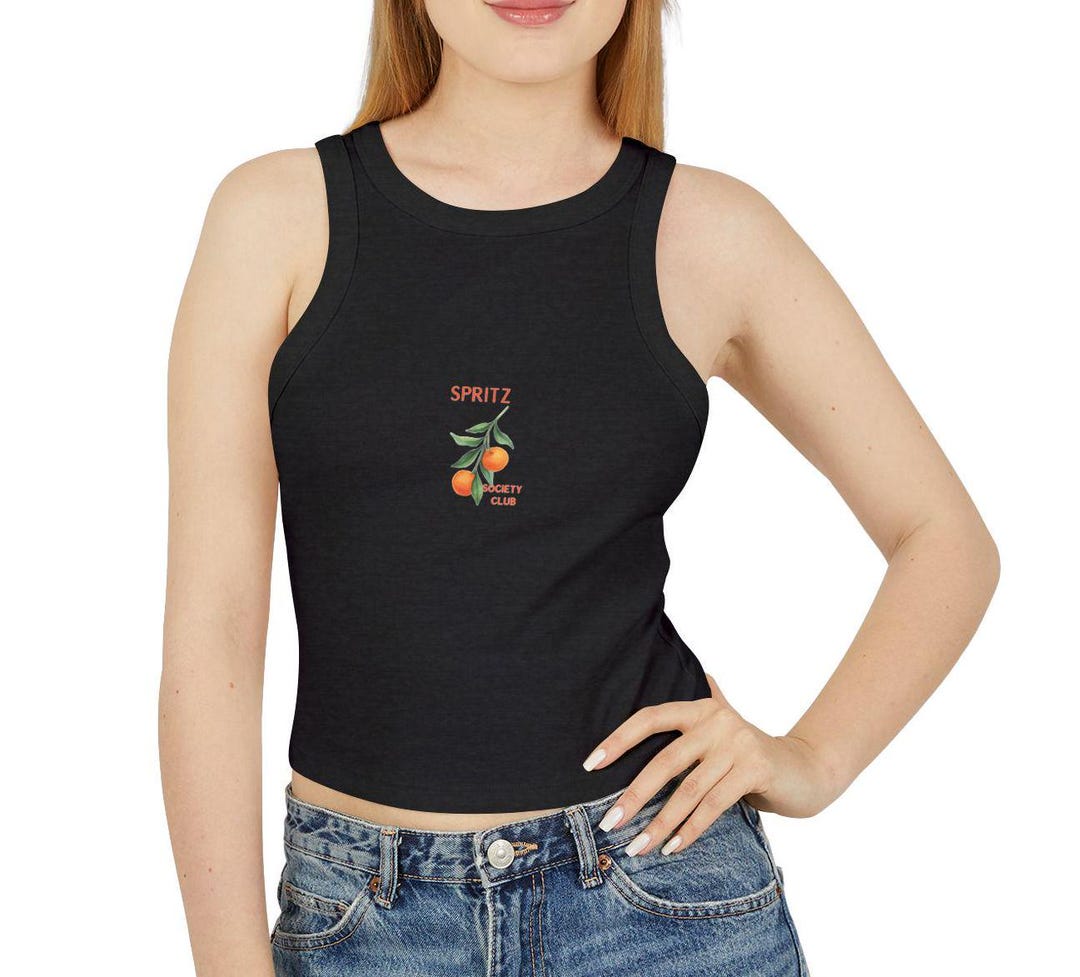 Aperol Spritz Tank Women's Micro Rib Racer Tank Top Graphic Y2K Spritz ...