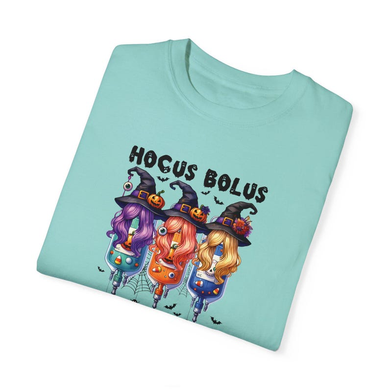 Hocus Bolus Nurse T-shirt, Halloween Nurse IV Bags Shirt, Halloween ICU ...