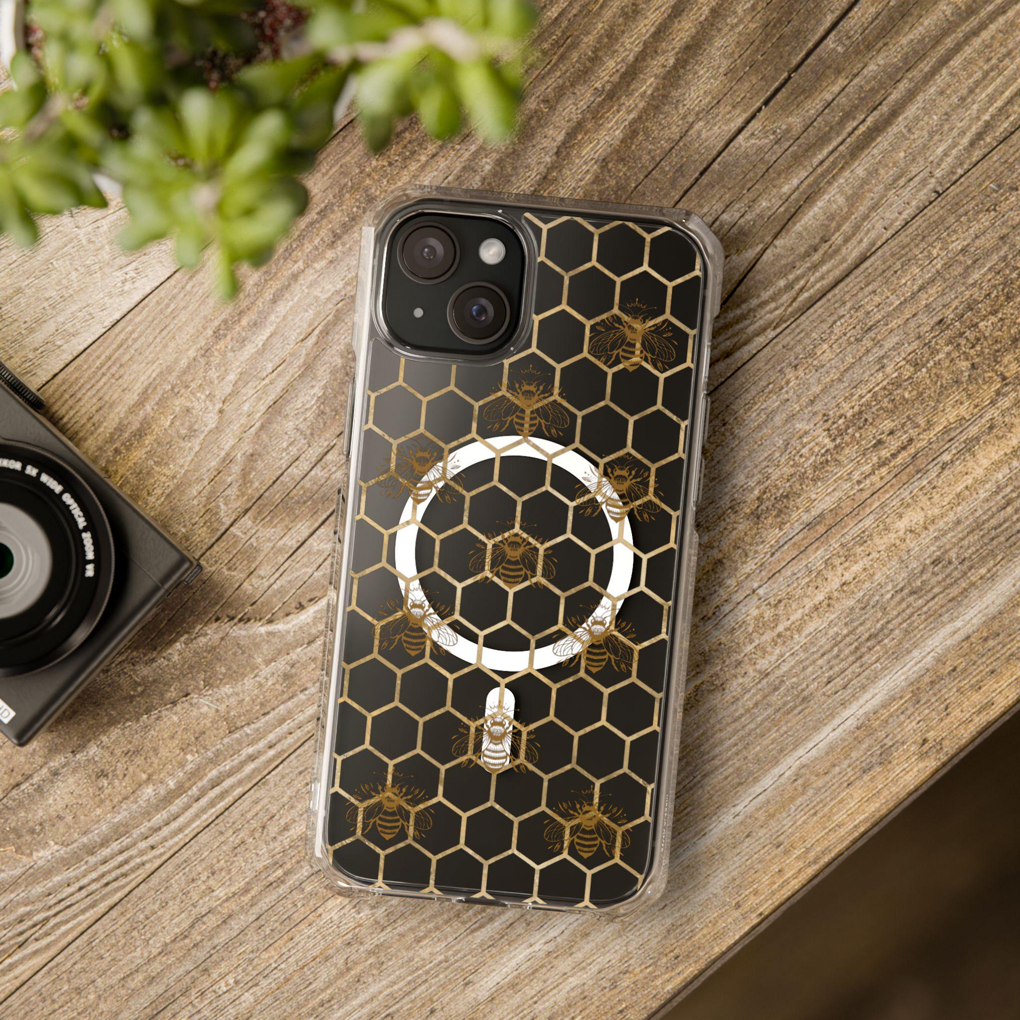Bee Honeycomb Pattern iPhone Magsafe Gift for Friend Bridgerton Vibes ...